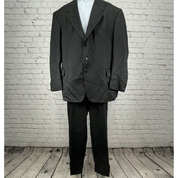 john henry | Suits & Blazers | John Henry Black Pebbled Wool Suit 2 ...